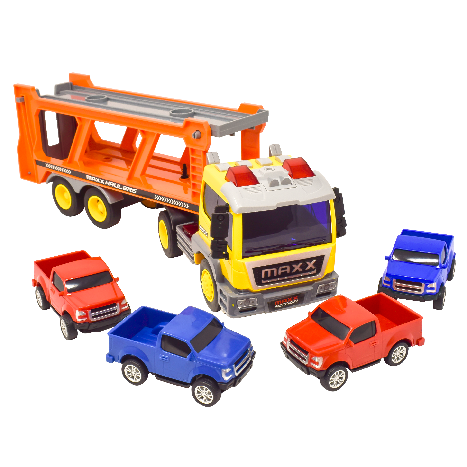 |MAXX ACTION REALISTIC 'LIGHTS & SOUNDS' 1-16 TRUCK LONG HAULER VEHICLE ...