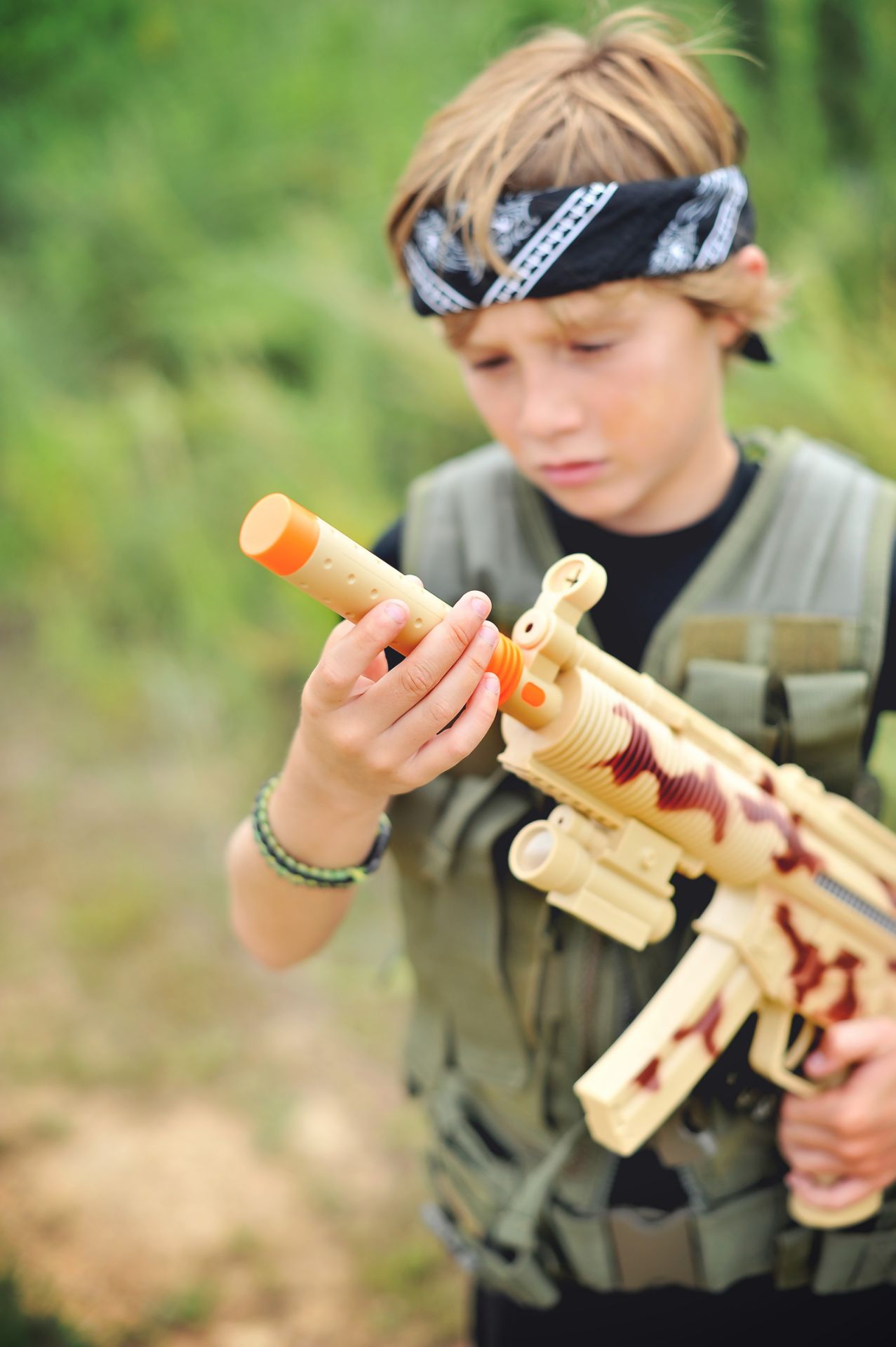 Maxx Action Commando Series Tactical Machine Gun With Silencer