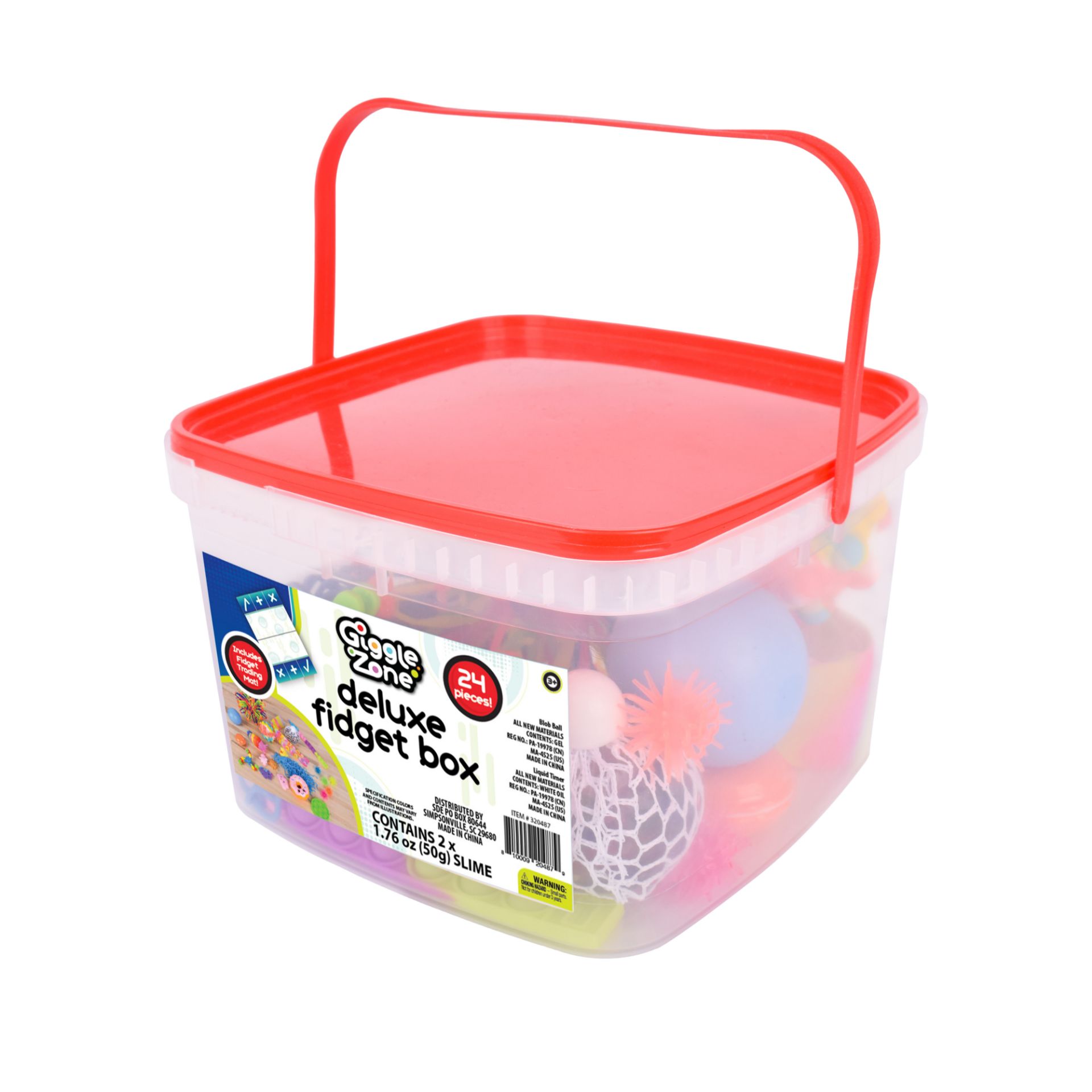 |GIGGLE ZONE DELUXE FIDGET BOX WITH 24 PCS SERIES 2