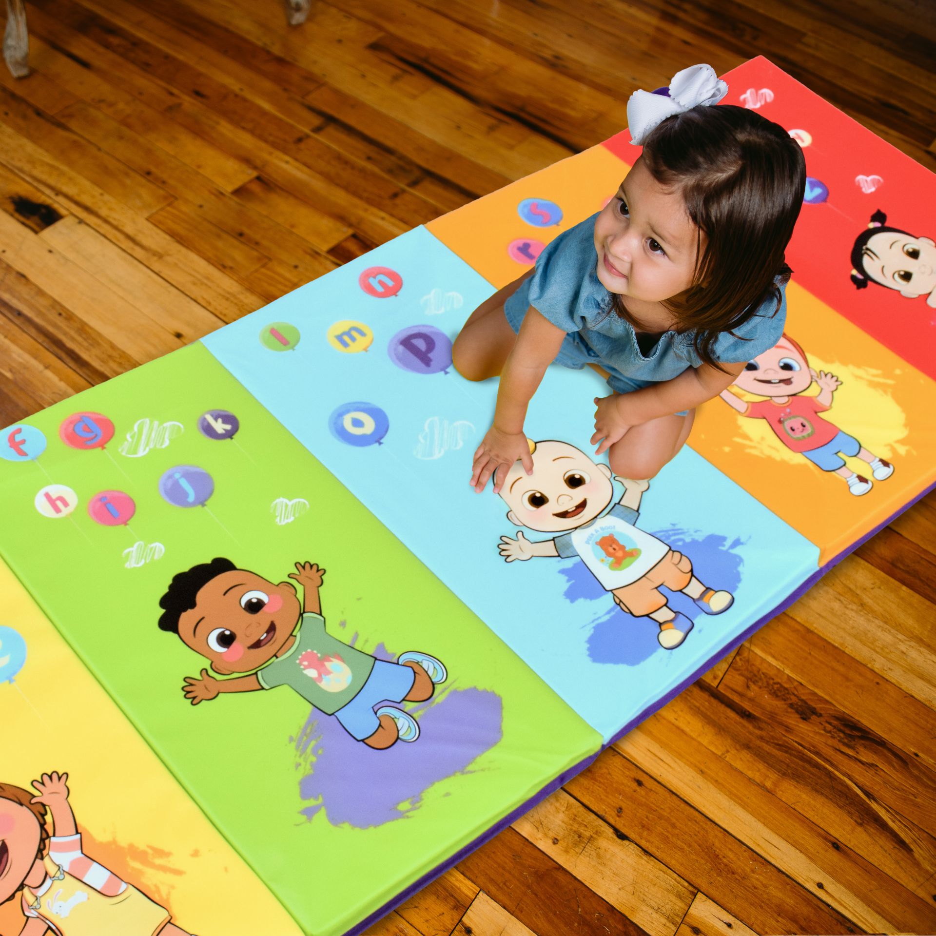 SunnyDays | COCOMELON TUMBLING PLAY MAT WITH ABC'S AND 1,2,3'S