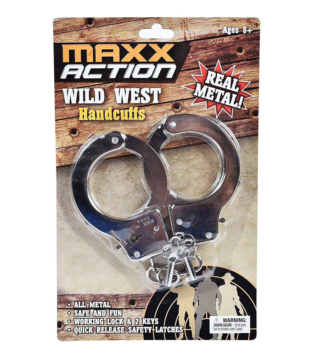 |MAXX ACTION WESTERN SERIES DELUXE MARSHALL HANDCUFFS WITH KEY