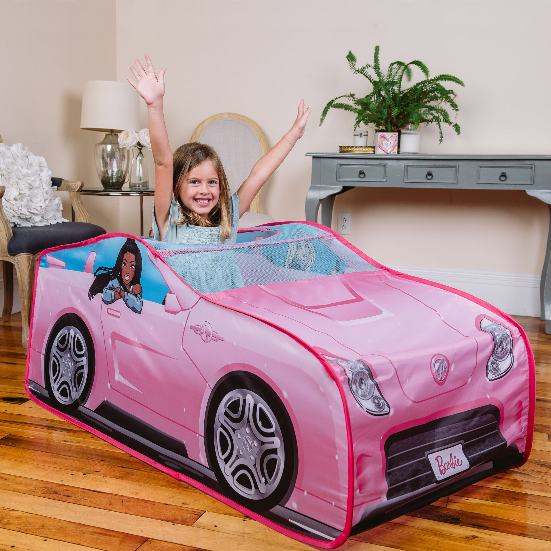 |BARBIE CONVERTIBLE POP UP TENT WITH MUSICAL KEY FOB