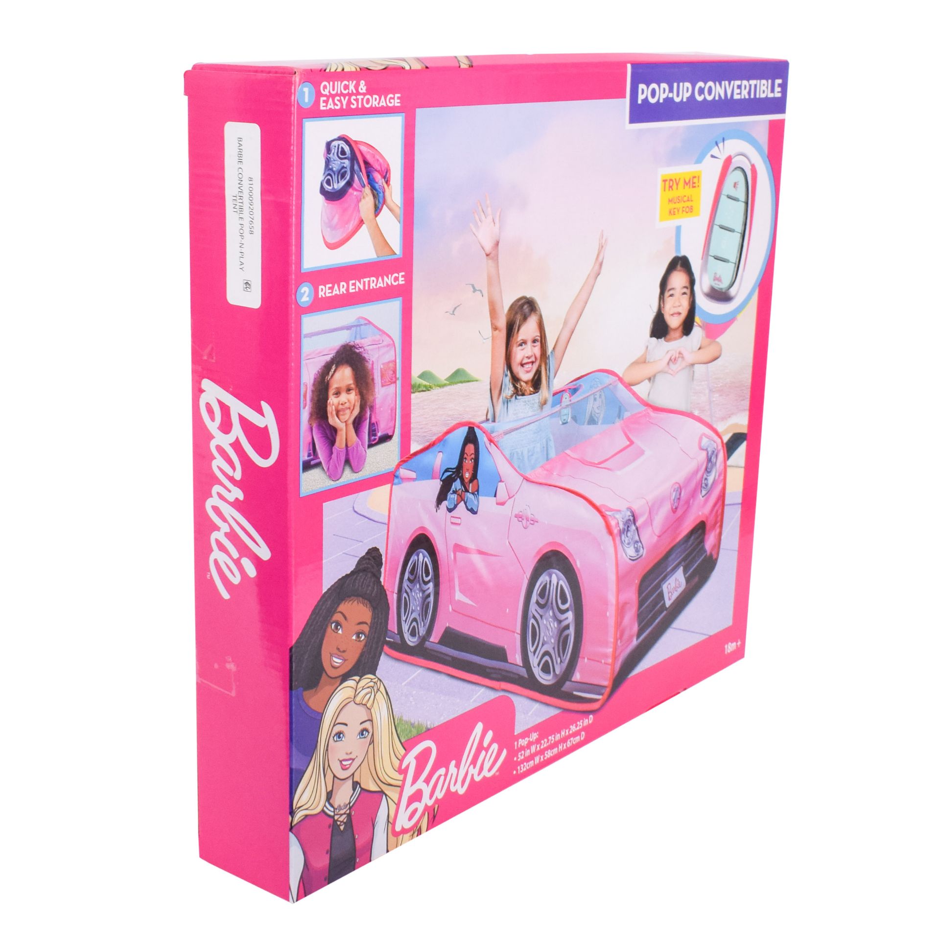 |BARBIE CONVERTIBLE POP UP TENT WITH MUSICAL KEY FOB